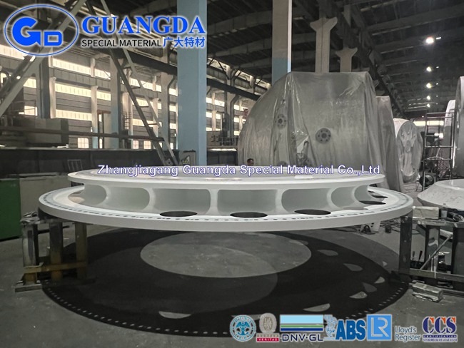 Yaw Base Plate Wind Turbine Castings Spheroidal Graphite Cast Iron EN ...