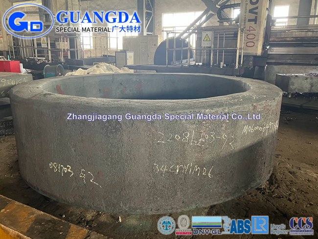 Large Ring Gear Blank Heavy Steel Forgings 42CrMo4 Diameter Max 6300mm