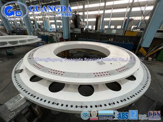 Yaw Base Plate Wind Turbine Castings Spheroidal Graphite Cast Iron EN ...