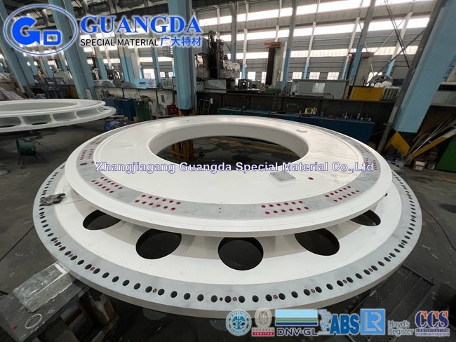 Yaw Base Plate Wind Turbine Castings Spheroidal Graphite Cast Iron EN ...